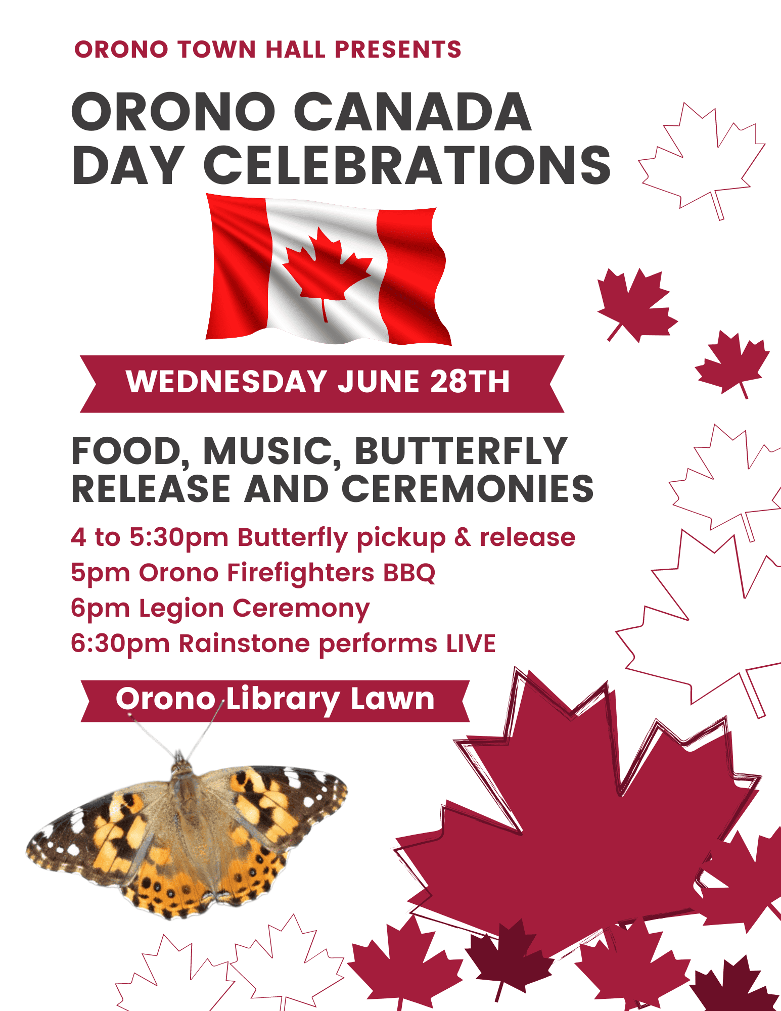 Orono Canada Day Celebrations at the Library Lawn - Orono BIA