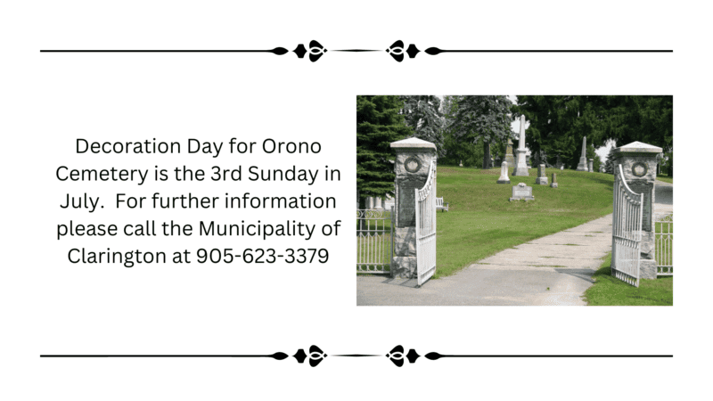 Decoration Day at Orono Cemetery - Orono BIA