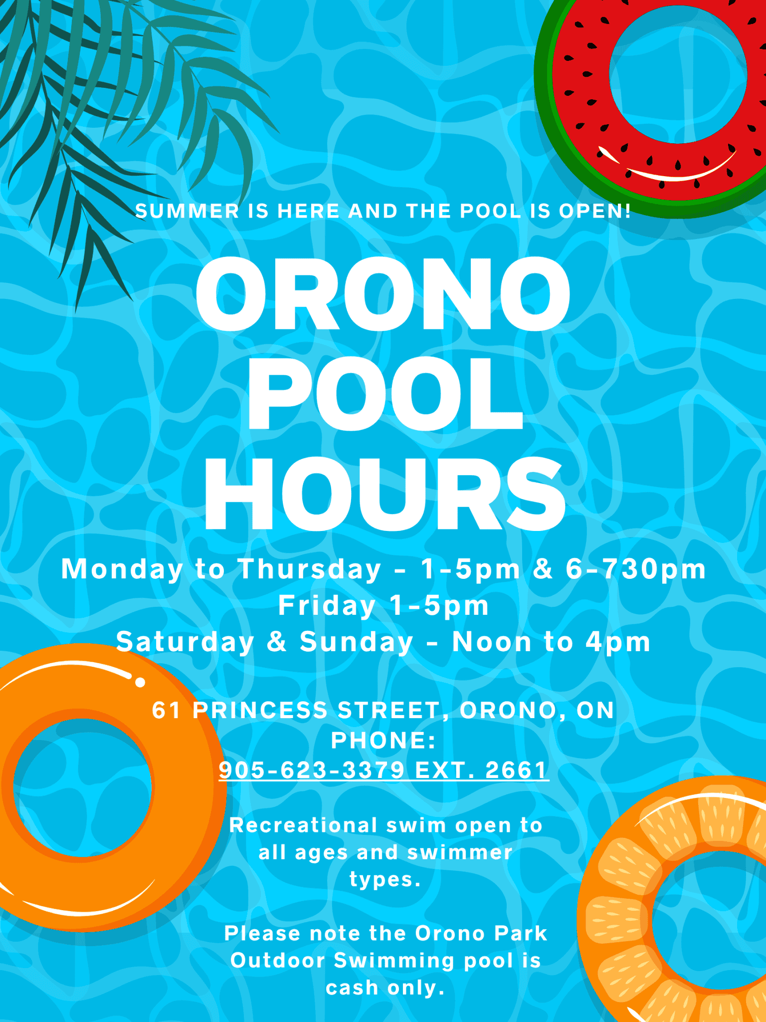 Public Swim at Orono Pool - Orono BIA
