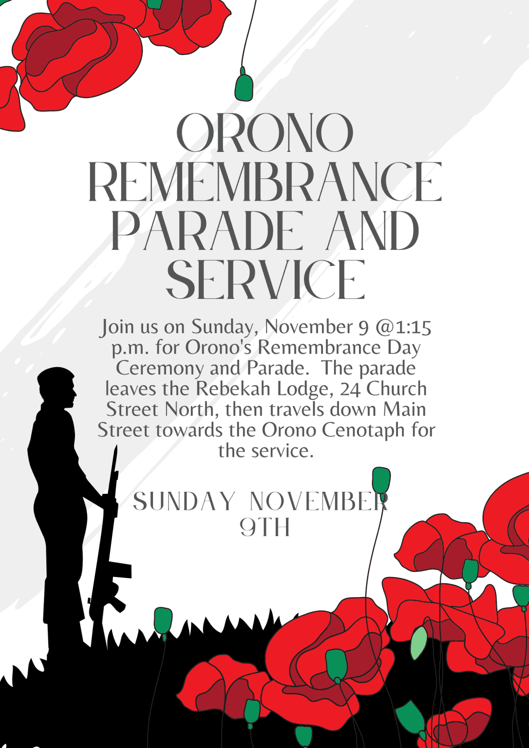 Orono Remembrance Parade and Service - Orono BIA
