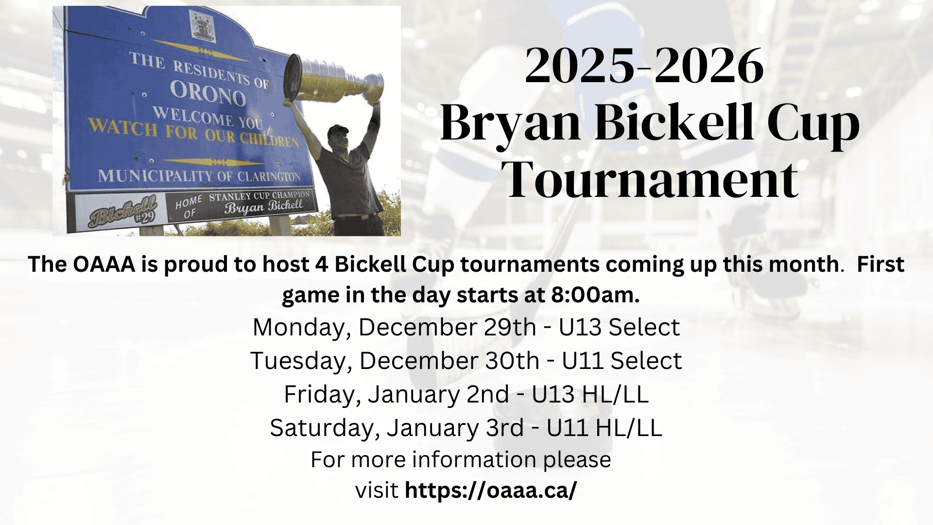 2025-2026 Bryan Bickell Cup Tournament @ Orono Arena - Orono BIA
