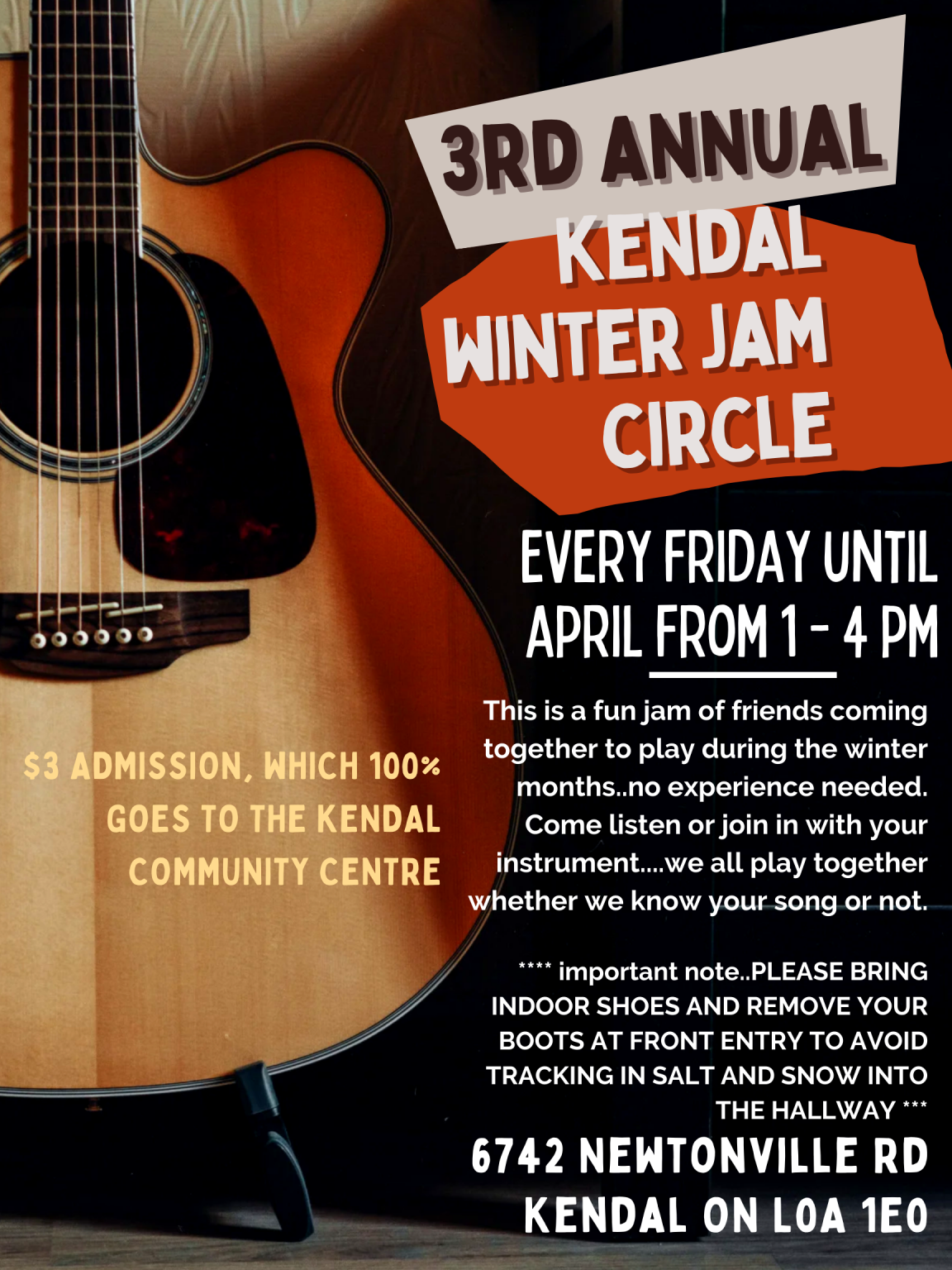 3rd Annual Kendal Winter Jam Circle - Orono BIA