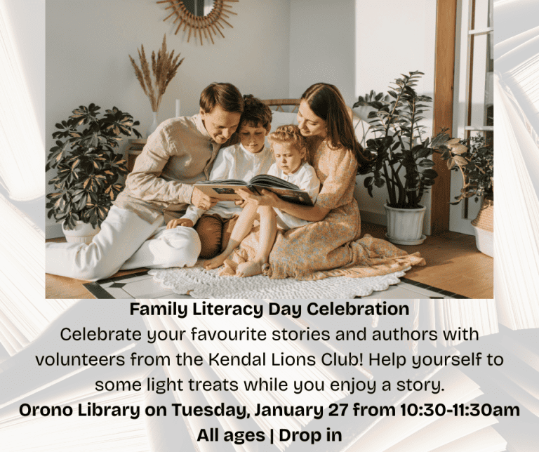 Family Literacy Day Celebration at Orono Library - Orono BIA